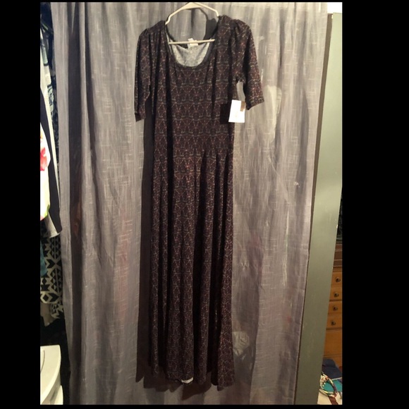 LuLaRoe | Dresses | Dark Maxi Dress Ana | Poshmark